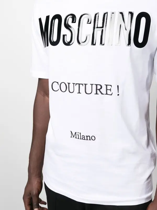 Moschino Logo-print Organic Cotton T-shirt - White