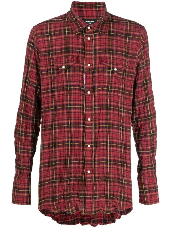 Dsquared2 Checked Cotton-blend Shirt