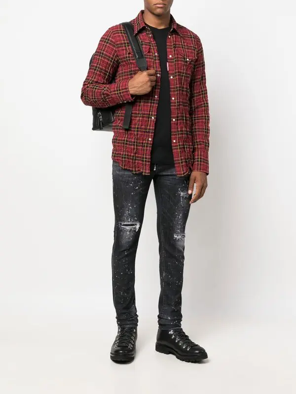 Dsquared2 Checked Cotton-blend Shirt