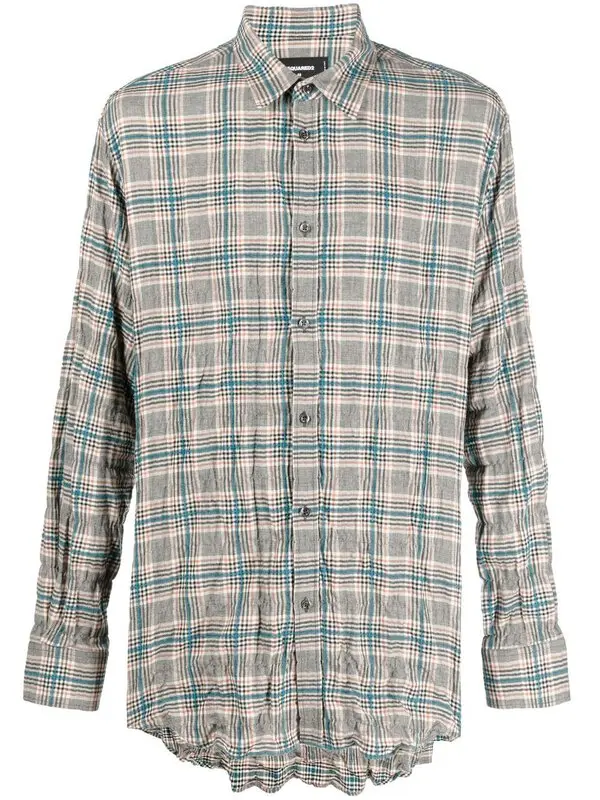 Dsquared2 Checked Cotton-blend Shirt