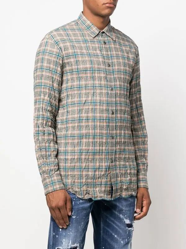 Dsquared2 Checked Cotton-blend Shirt
