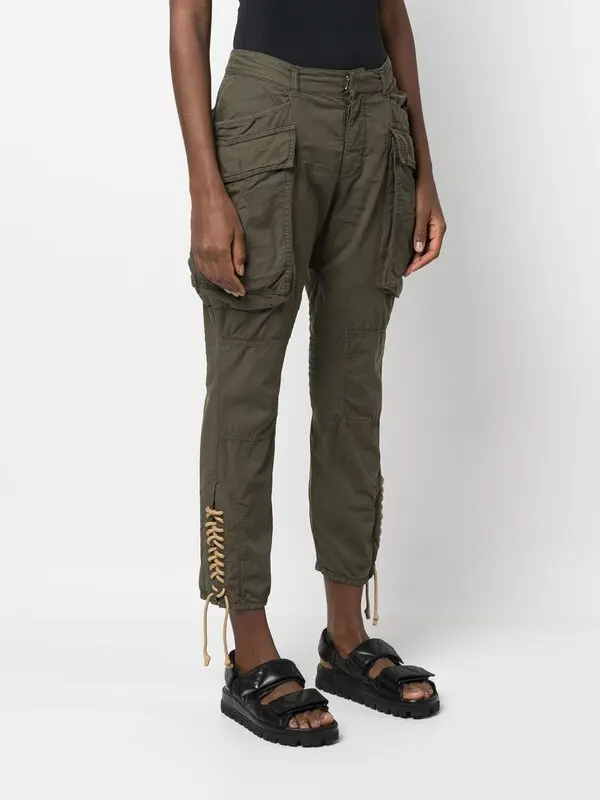 Dsquared2 Stretch-cotton Lace-up Detail Cargo Trousers