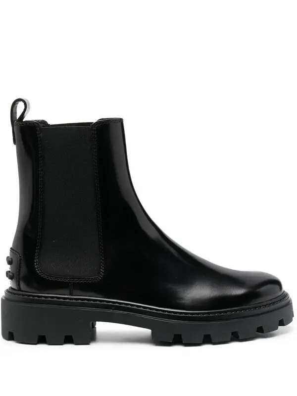 TOD'S Studded Chelsea Boots - Black