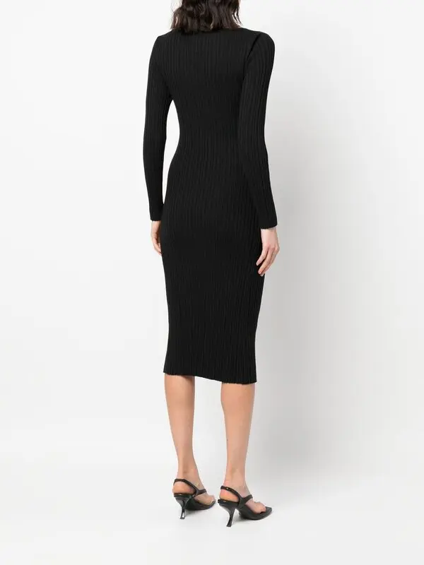 IRO PARIS Ribbed-knit Midi Dress