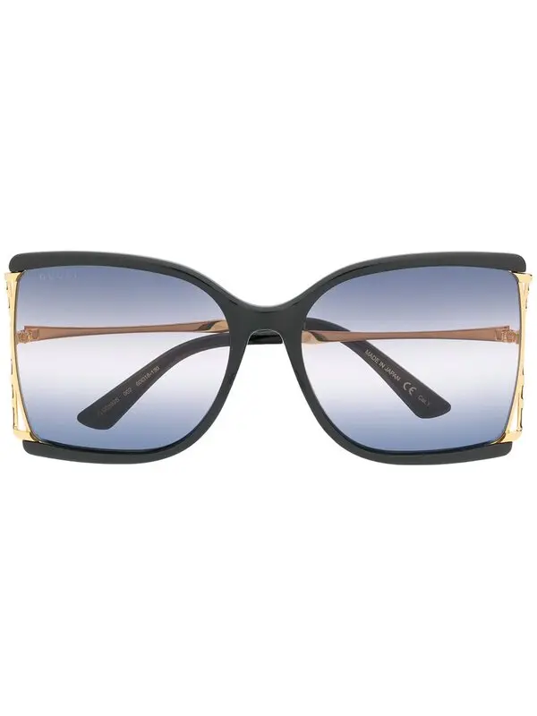 Gucci Oversized Square Frame Sunglasses - Black