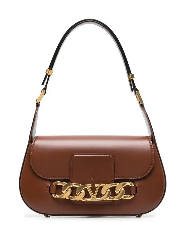 Valentino Garavani Vlogo Leather Shoulder Bag