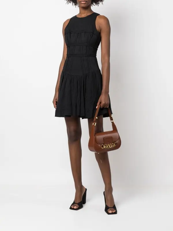 Valentino Garavani Vlogo Leather Shoulder Bag