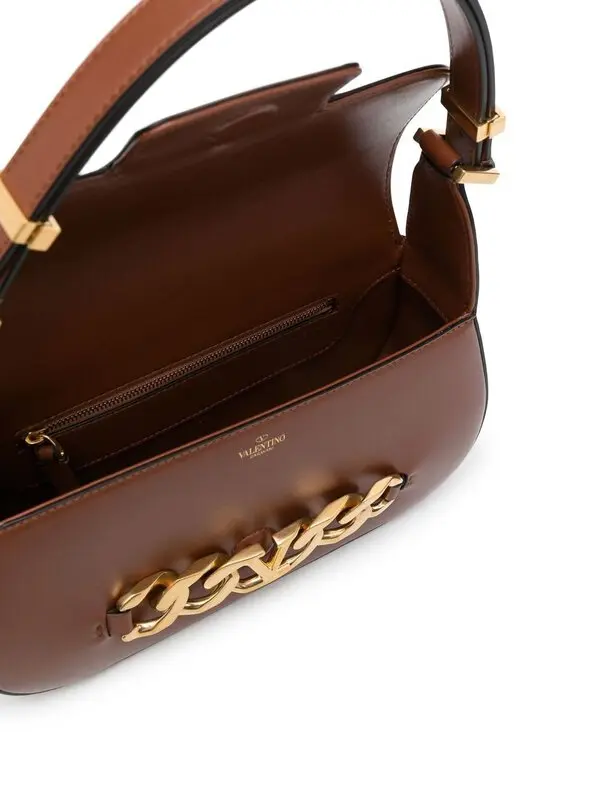 Valentino Garavani Vlogo Leather Shoulder Bag