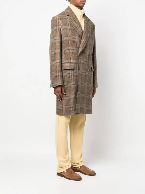 VIVIENNE WESTWOOD Check Double-breasted Coat - Neutrals