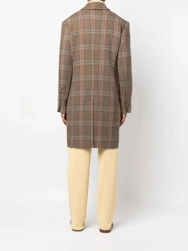 VIVIENNE WESTWOOD Check Double-breasted Coat - Neutrals