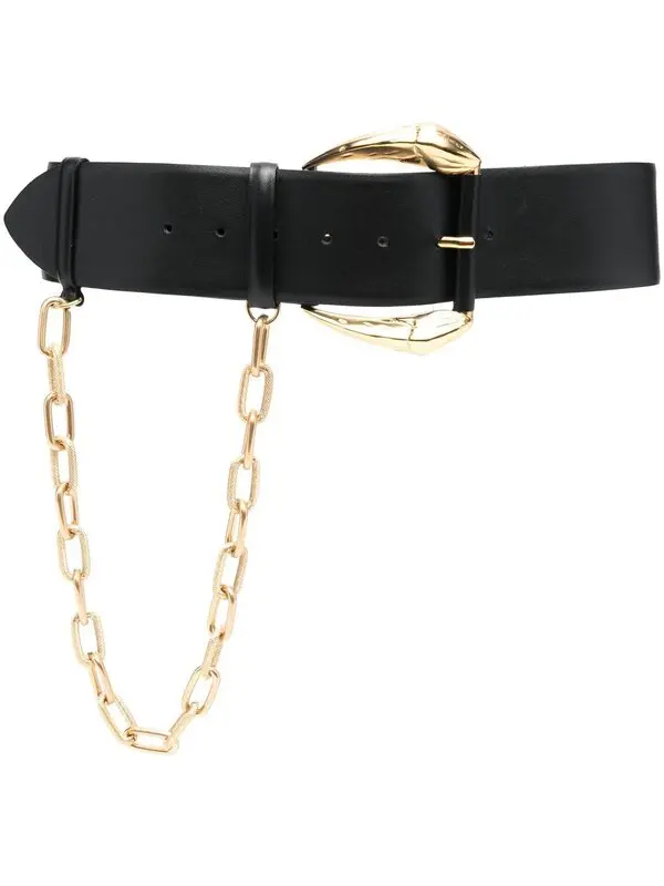 Roberto Cavalli Chain-Link Buckled Belt - Black | Editorialist display picture 3