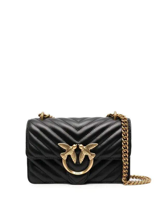 Pinko Quilted Lovebird Shoulder Bag
