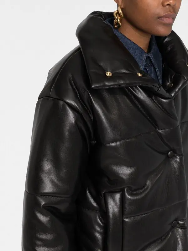 Nanushka Hide Padded Faux-leather Jacket - Black