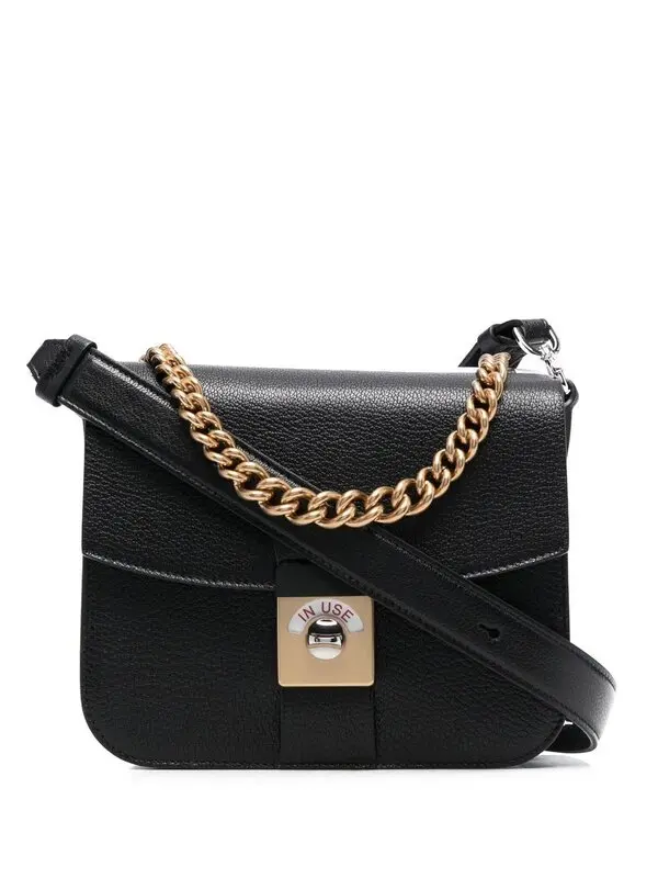 MAISON MARGIELA Lock Leather Shoulder Bag - Black
