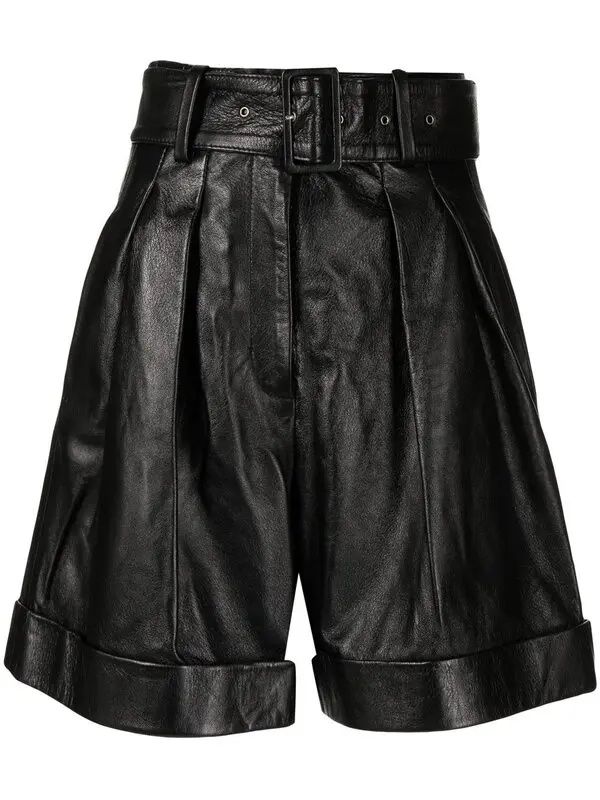 GOLDEN GOOSE Belted Wide-leg Shorts