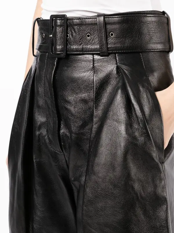 GOLDEN GOOSE Belted Wide-leg Shorts