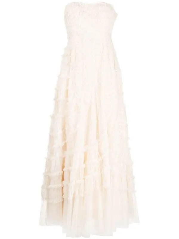 NEEDLE & THREAD Ruffled Detail Sleeveless Dress