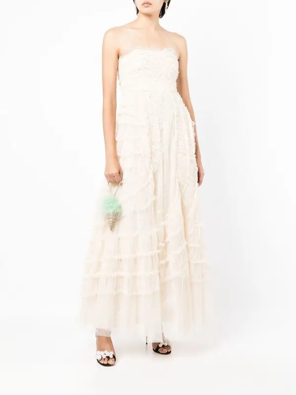NEEDLE & THREAD Ruffled Detail Sleeveless Dress