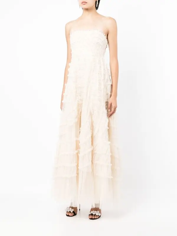 NEEDLE & THREAD Ruffled Detail Sleeveless Dress