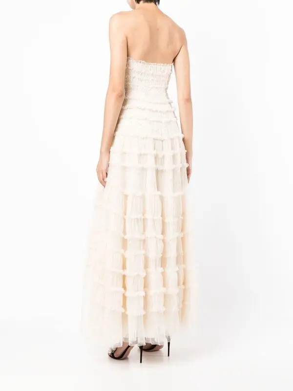 NEEDLE & THREAD Ruffled Detail Sleeveless Dress