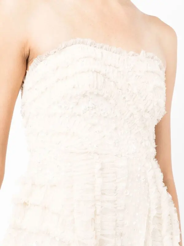 NEEDLE & THREAD Ruffled Detail Sleeveless Dress