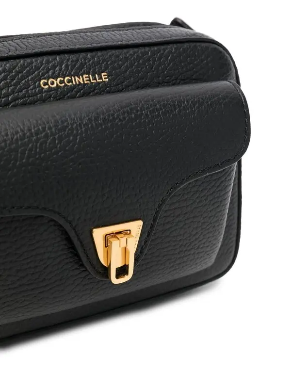 COCCINELLE Beat Leather Crossbody Bag - Black