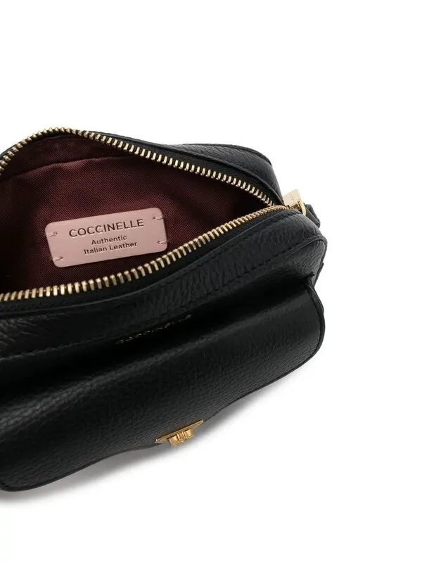 COCCINELLE Beat Leather Crossbody Bag - Black