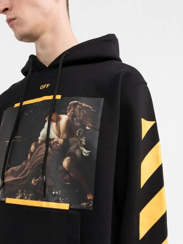 Off-White Caravaggio Print Cotton Hoodie