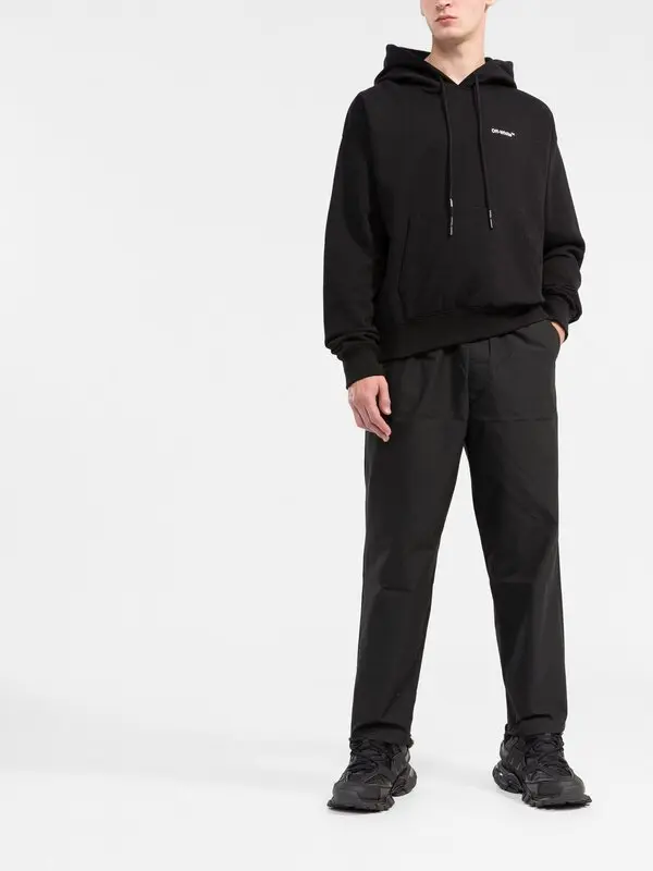 Off-White Caravaggio Print Hooded Sweatshirt - Black