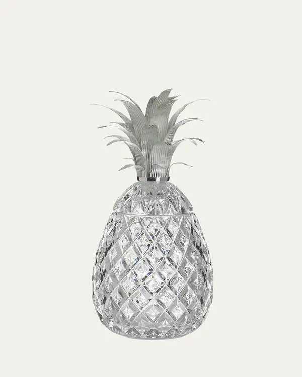 WILLIAM YEOWARD CRYSTAL Isadora 11" Silver Pineapple Centerpiece