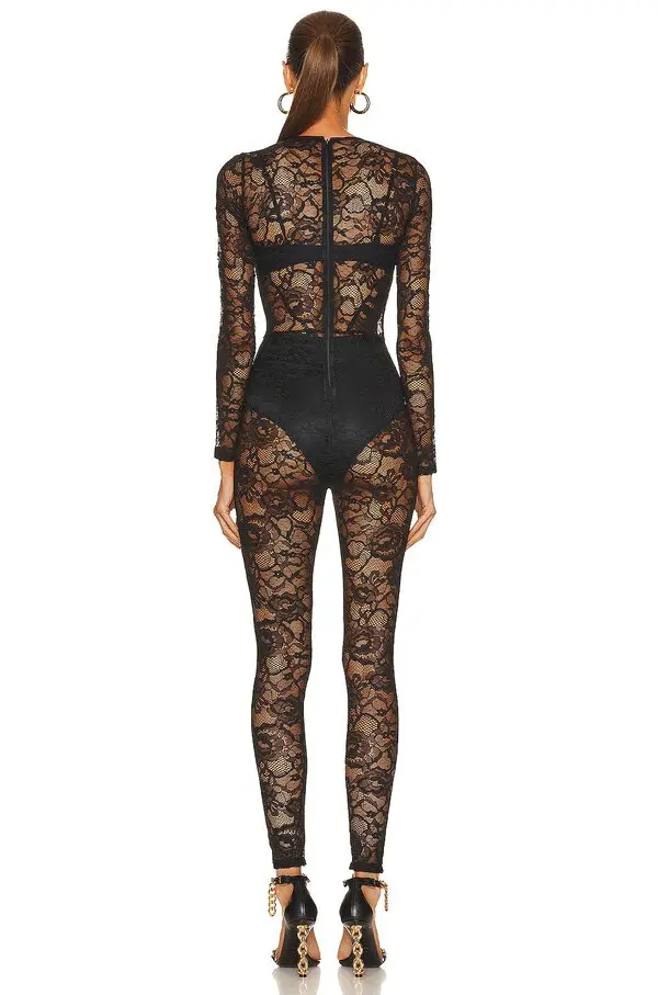 FLEUR DU MAL Lace Catsuit