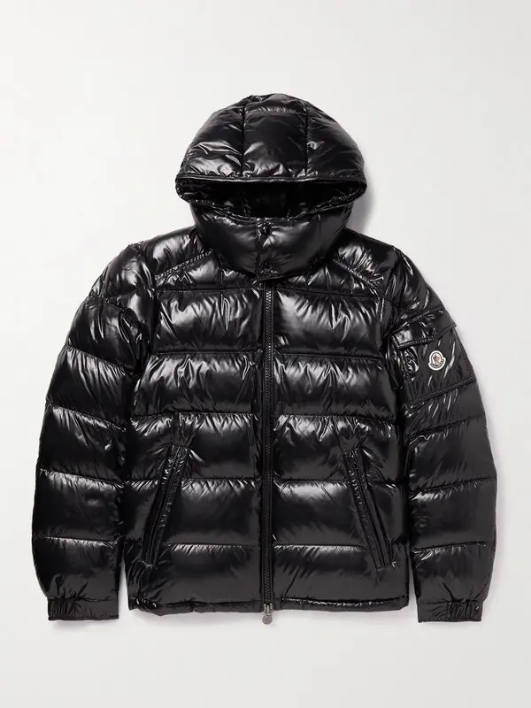Moncler Maya Quilted Hooded Down Jacket - Black