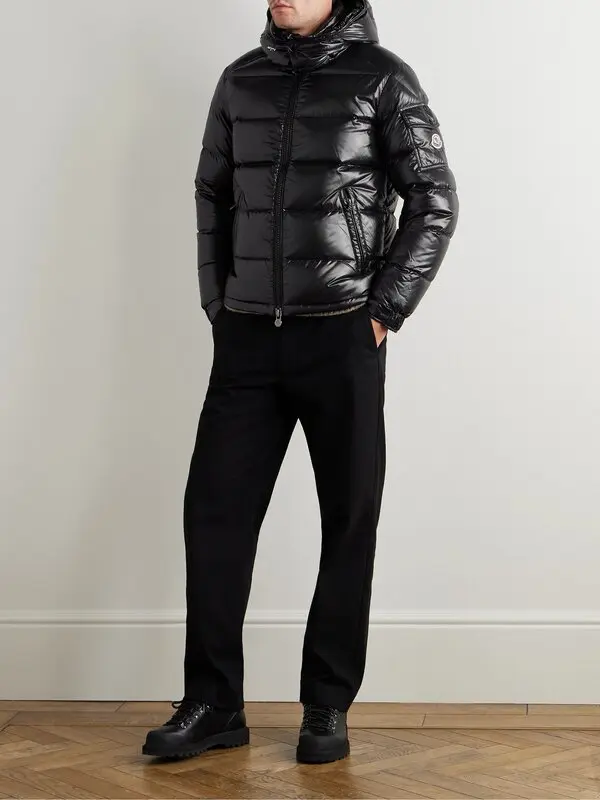 Moncler Maya Quilted Hooded Down Jacket - Black