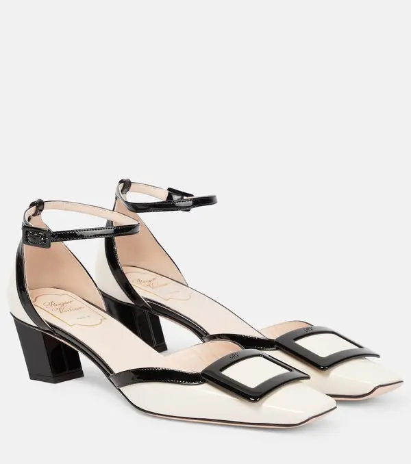ROGER VIVIER Belle Vivier Patent Leather Sandals - Multicoloured