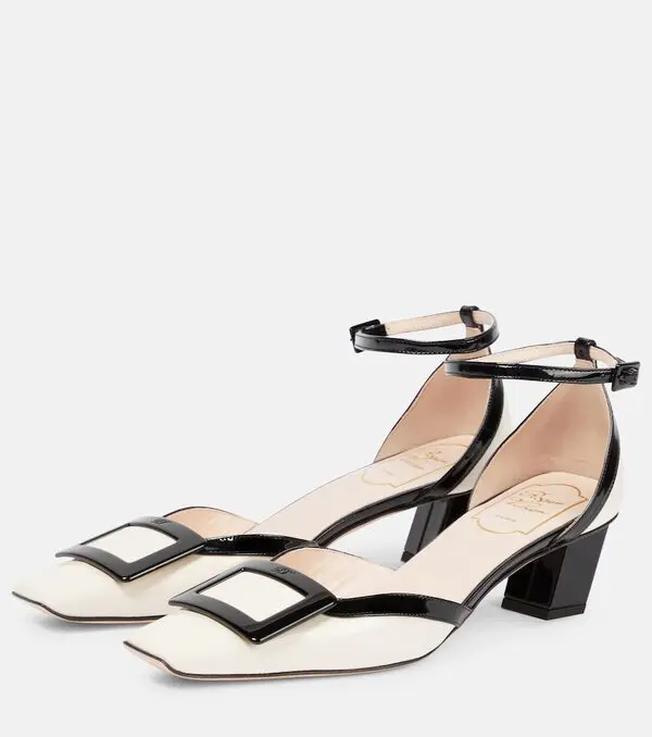 ROGER VIVIER Belle Vivier Patent Leather Sandals