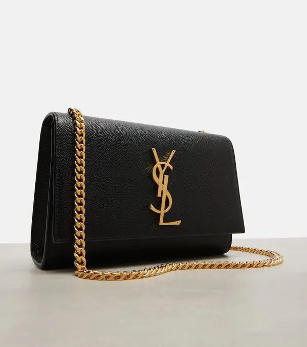 Saint Laurent Kate Small Leather Shoulder Bag - Black