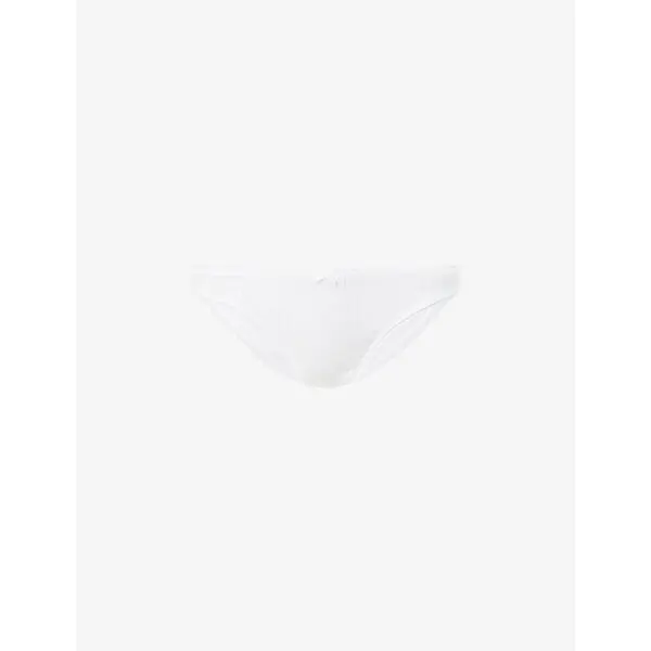 COU COU Pointelle High-rise Cotton Briefs - White