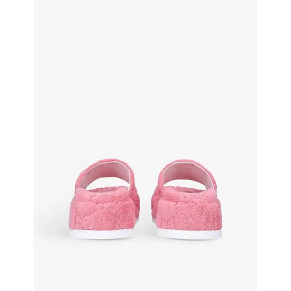 Gucci Angelina Gg-print Ctton-sponge Slides