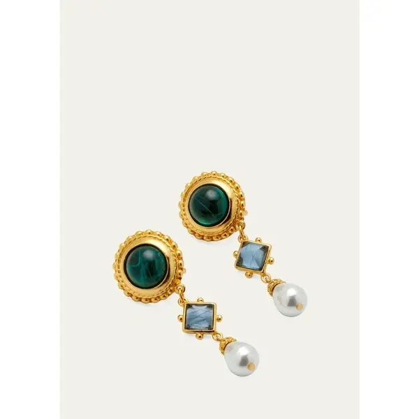 BEN-AMUN Stone Clip-on Earrings