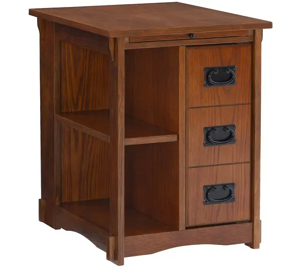 POWELL Hellings Decorative Storage Cabinet Tabl E Oak