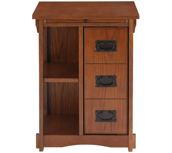 POWELL Hellings Decorative Storage Cabinet Tabl E Oak