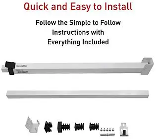 SECURITYMAN 51' Adjustable Sliding Door And Window White Se Curity Lock Bar
