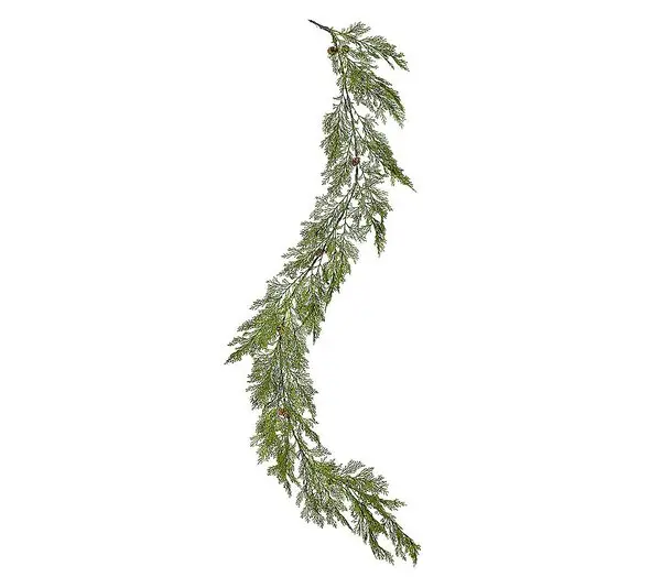VICKERMAN 6' Cedar Pinecone Garland - One-color