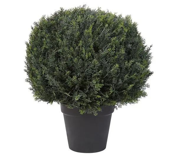 PURE GARDEN 23' Artificial Cypress Ball Topiary Plant - One-color