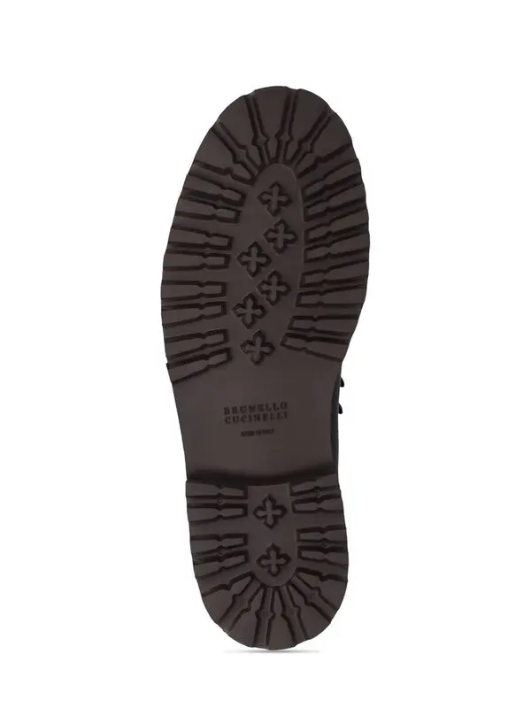 Brunello Cucinelli Leather Lace-up Boots