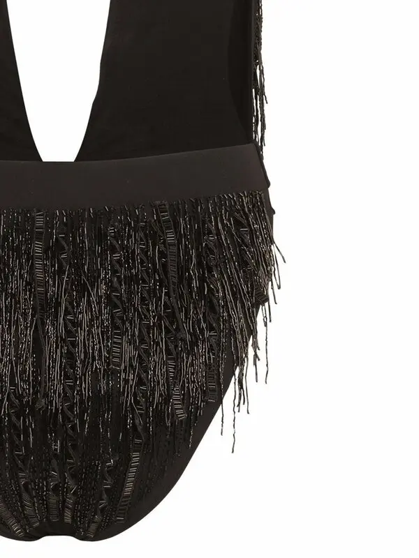 Dolce & Gabbana Logo-tag Fringed Swimsuit