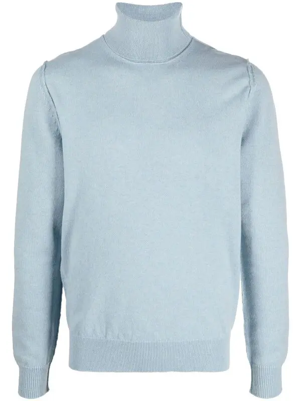 MAISON MARGIELA High-neck Cashmere Sweater - Blue