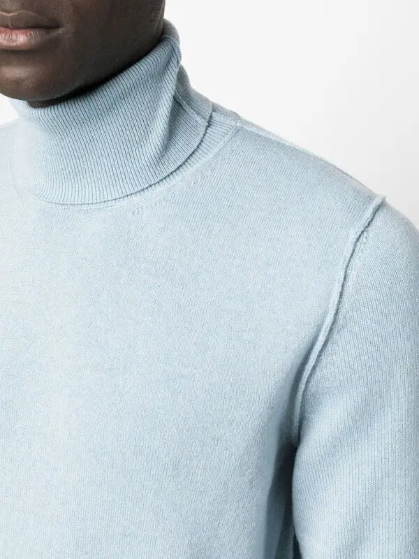 MAISON MARGIELA High-neck Cashmere Sweater - Blue