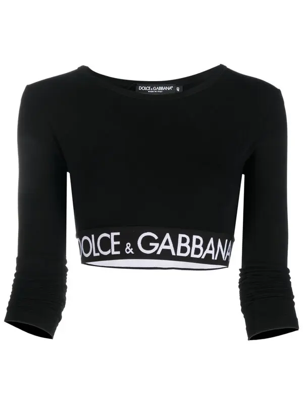 Dolce & Gabbana Logo-band Crop Top