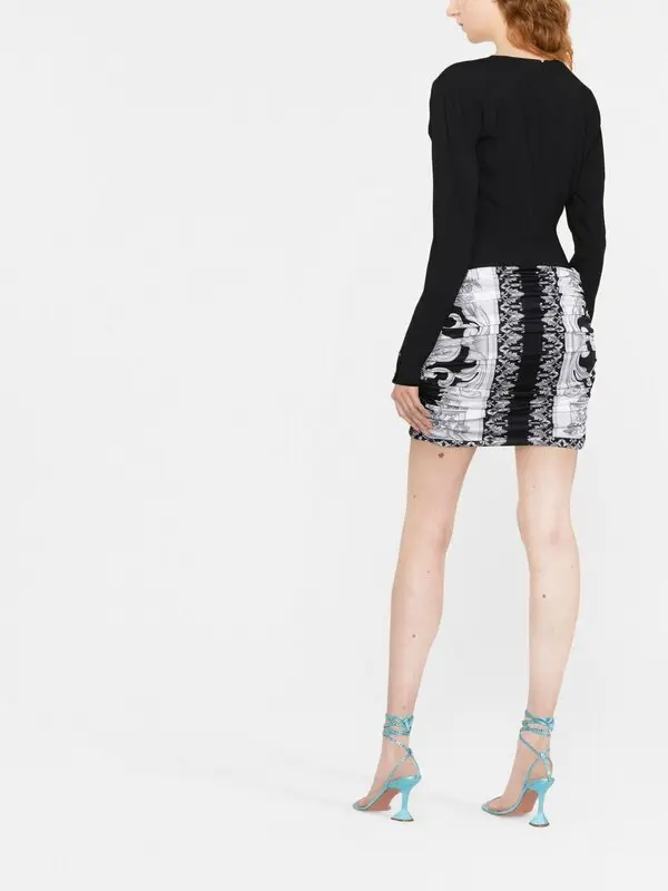 Versace Baroque-print Mini Skirt